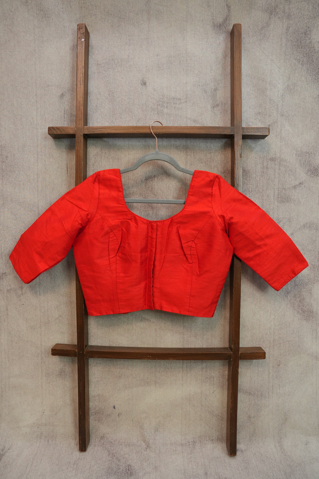Red Raw Silk Blouse-SRRRSB10 – Sayali Rajadhyaksha Sarees