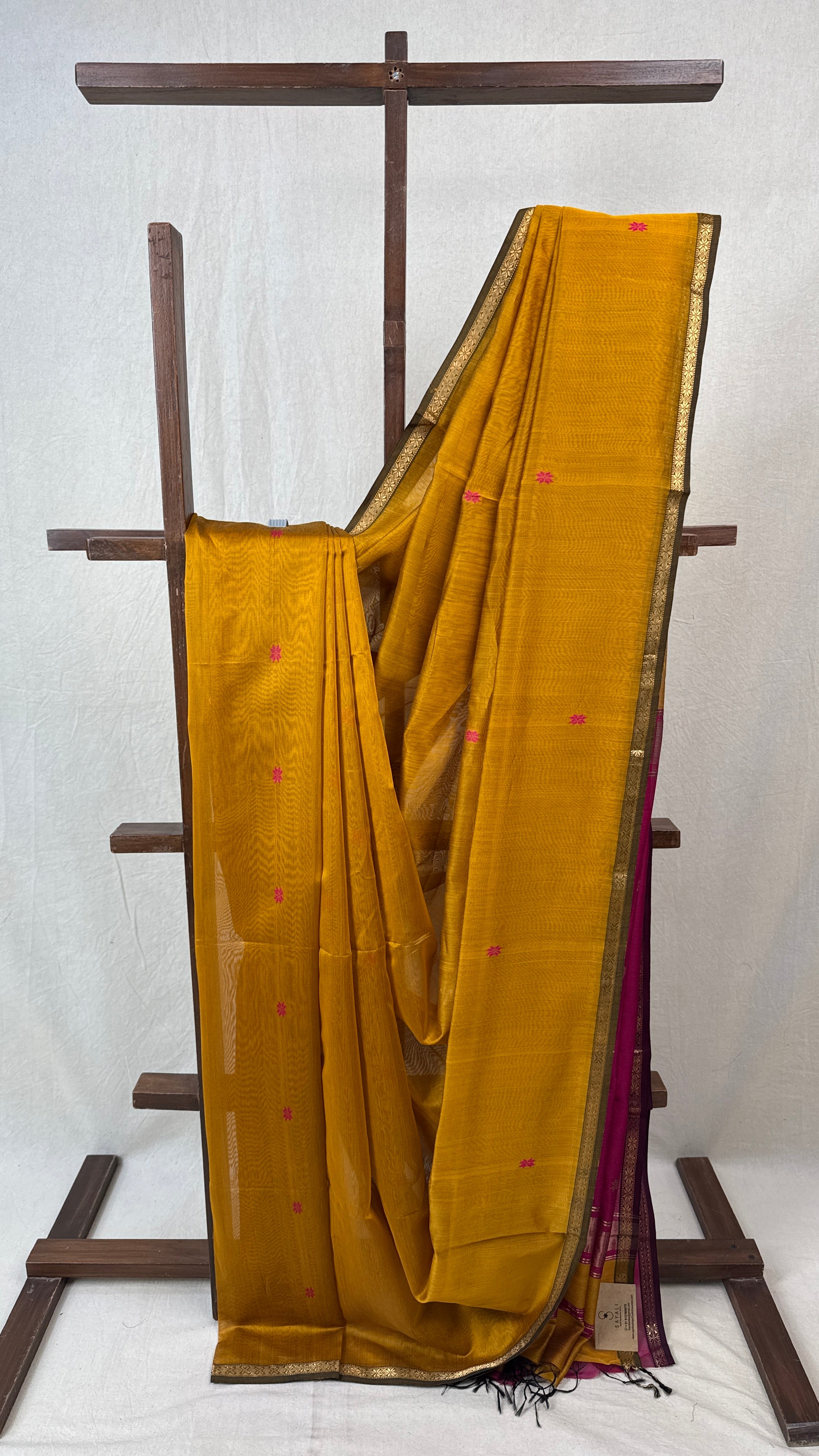 Haldi Yellow Maheshwari Saree - SRHYMS724 | Sayali Rajadhyaksha Sarees ...